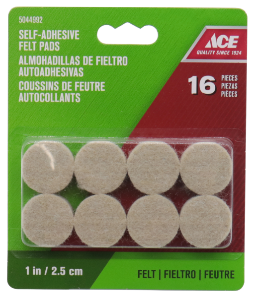 ROUND FELT PADS SET OF 16 (1IN) BEIGE ACE – Hi-Pro Ace Supercentre