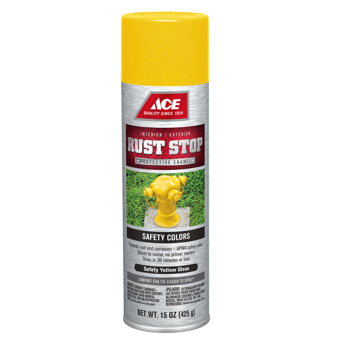 Ace Rust Stop Gloss Safety Yellow Spray Paint 15 oz – Hi-Pro Ace ...