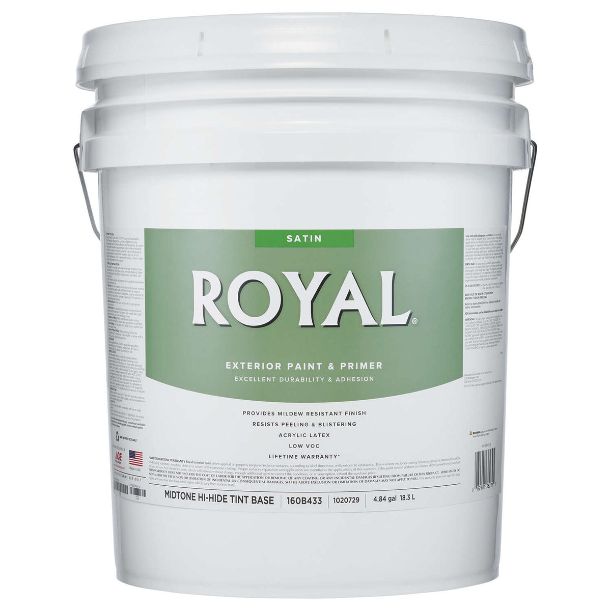 Royal Satin Tint Base Mid-Tone Base Paint Exterior 5 gal – Hi-Pro Ace ...