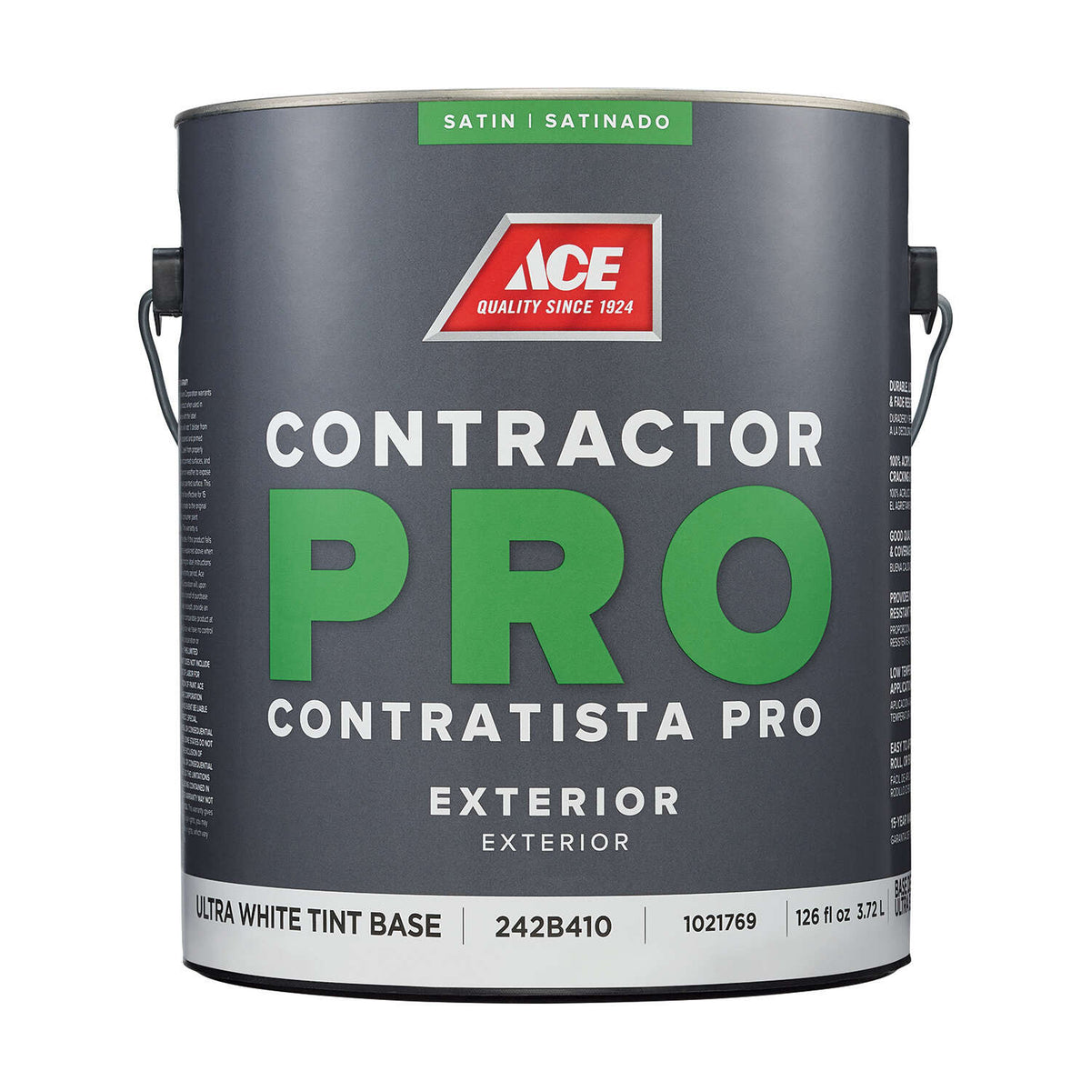 Ace Contractor Pro Satin Tint Base Ultra White Base Paint Exterior 1 g ...