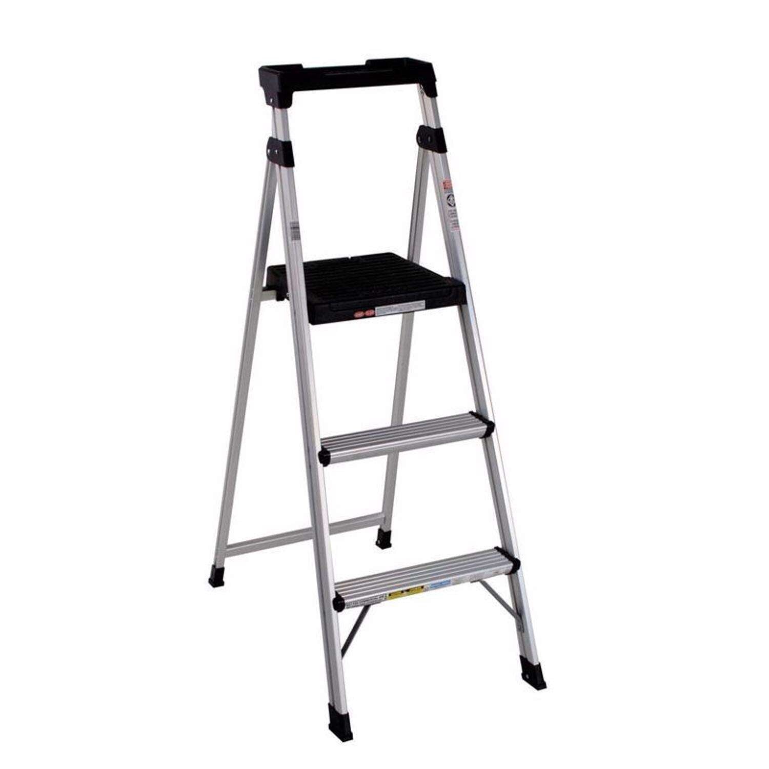 Cosco Lite Solutions 5 ft. H Aluminum Step Ladder Type II 225 lb. capa Hi Pro Ace Supercentre