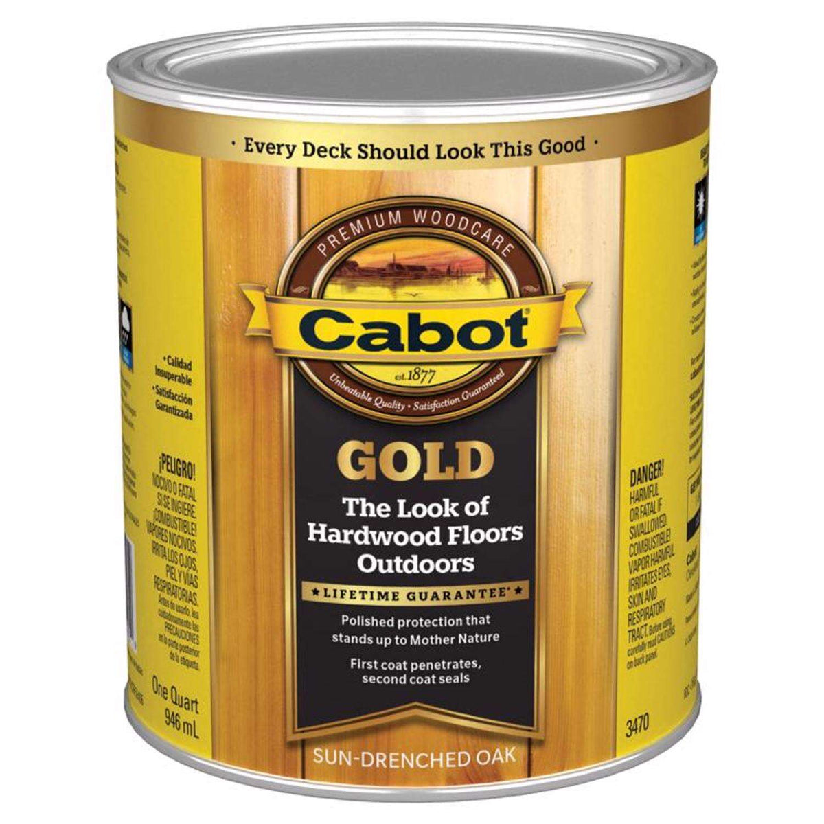 Cabot Gold Satin Sun-Drenched Oak Oil-Based Deck Varnish 1 qt – Hi-Pro ...