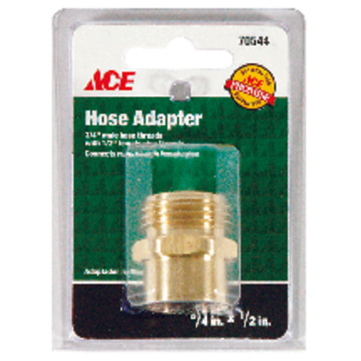 Ace 3/4 in. MHT x 1/2 in. FPT in. Brass Threaded Male/Female Hose Adap ...