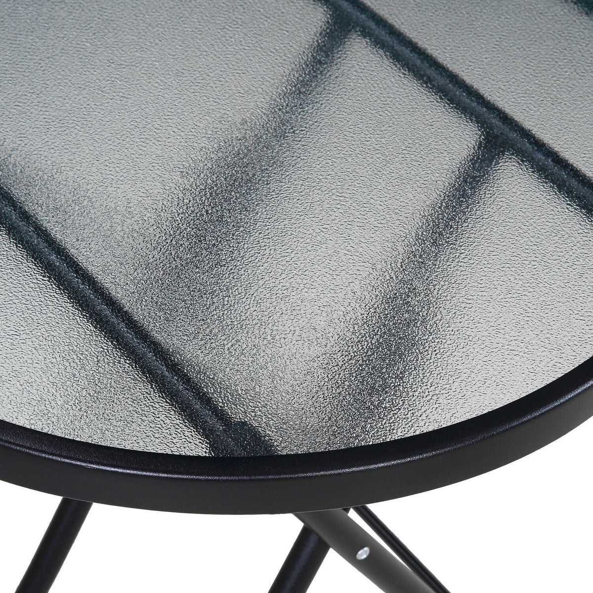 Living Accents Black Round Glass Folding Table – Hi-Pro Ace Supercentre
